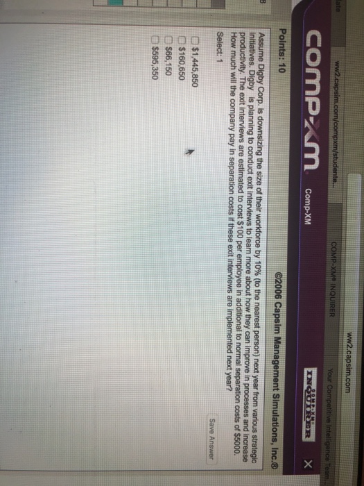 Solved COMP-XM INQUIRER Samenthe Hong HUMAN RESOURCES | Chegg.com