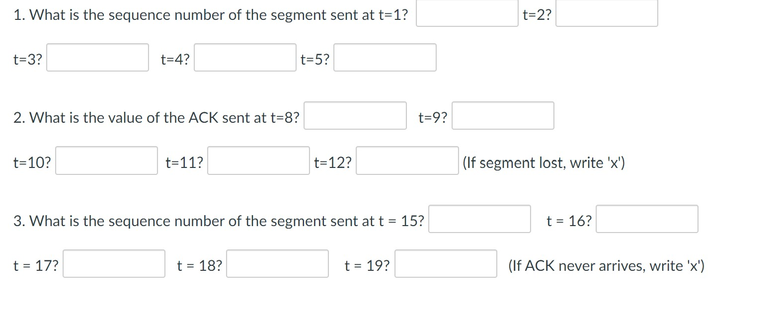 Solved Tcp Sequence And Ack Numbers With Segment Loss 1304