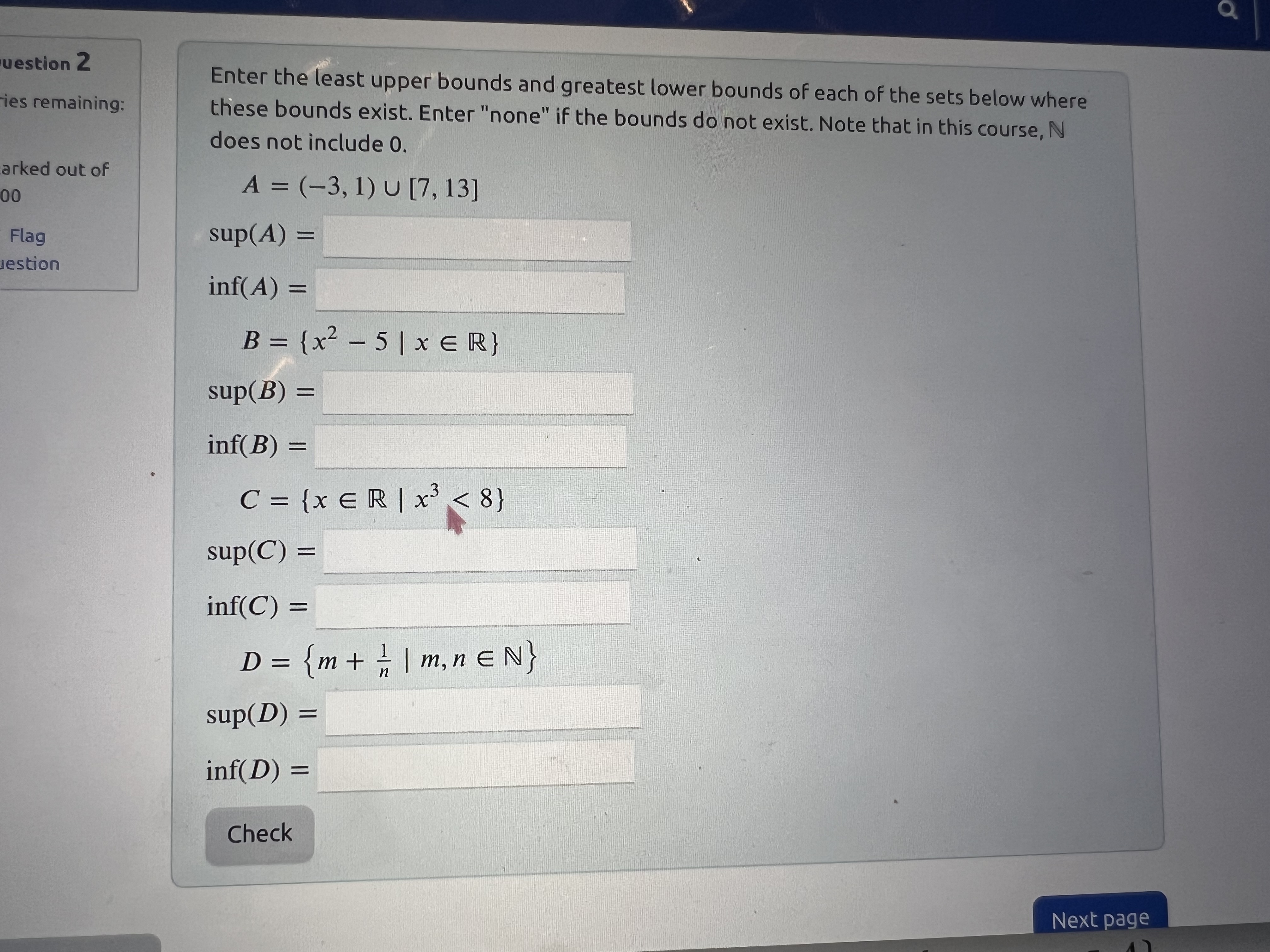 Solved vestion 2 ies remaining: arked out of 00 Flag iestion | Chegg.com