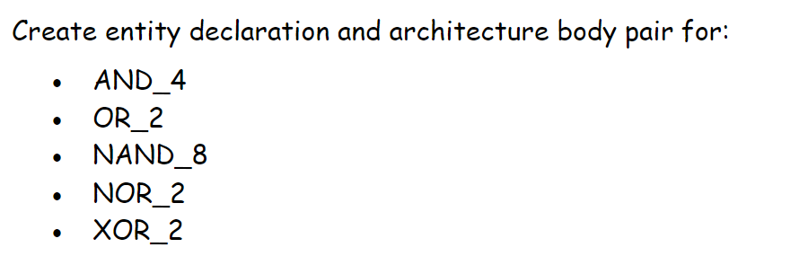 Solved Create entity declaration and architecture body pair | Chegg.com
