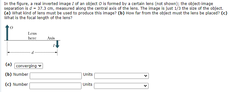 Solved In the figure, a real inverted image I of an object O | Chegg.com