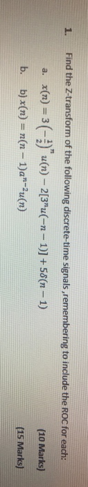 Solved Find the Z-transform of the following discrete-time | Chegg.com