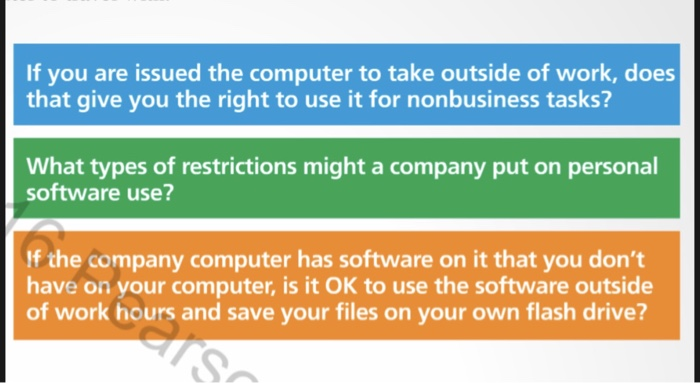 If you are issued the computer to take outside of | Chegg.com