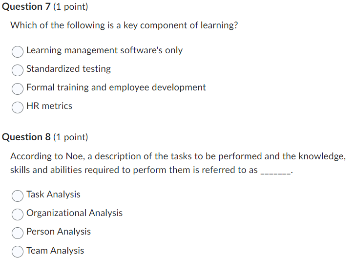 Solved Question 7 (1 point) Which of the following is a key | Chegg.com