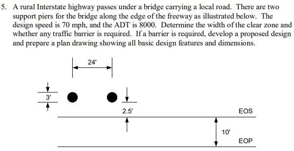 Solved A rural Interstate highway passes under a bridge | Chegg.com