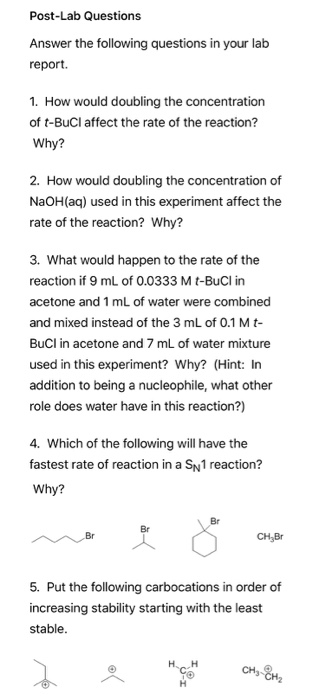 Solved Post-Lab Questions Answer the following questions in | Chegg.com