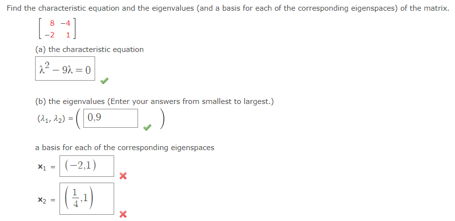 Solved the characteristic equation and the eigenvalues (and | Chegg.com