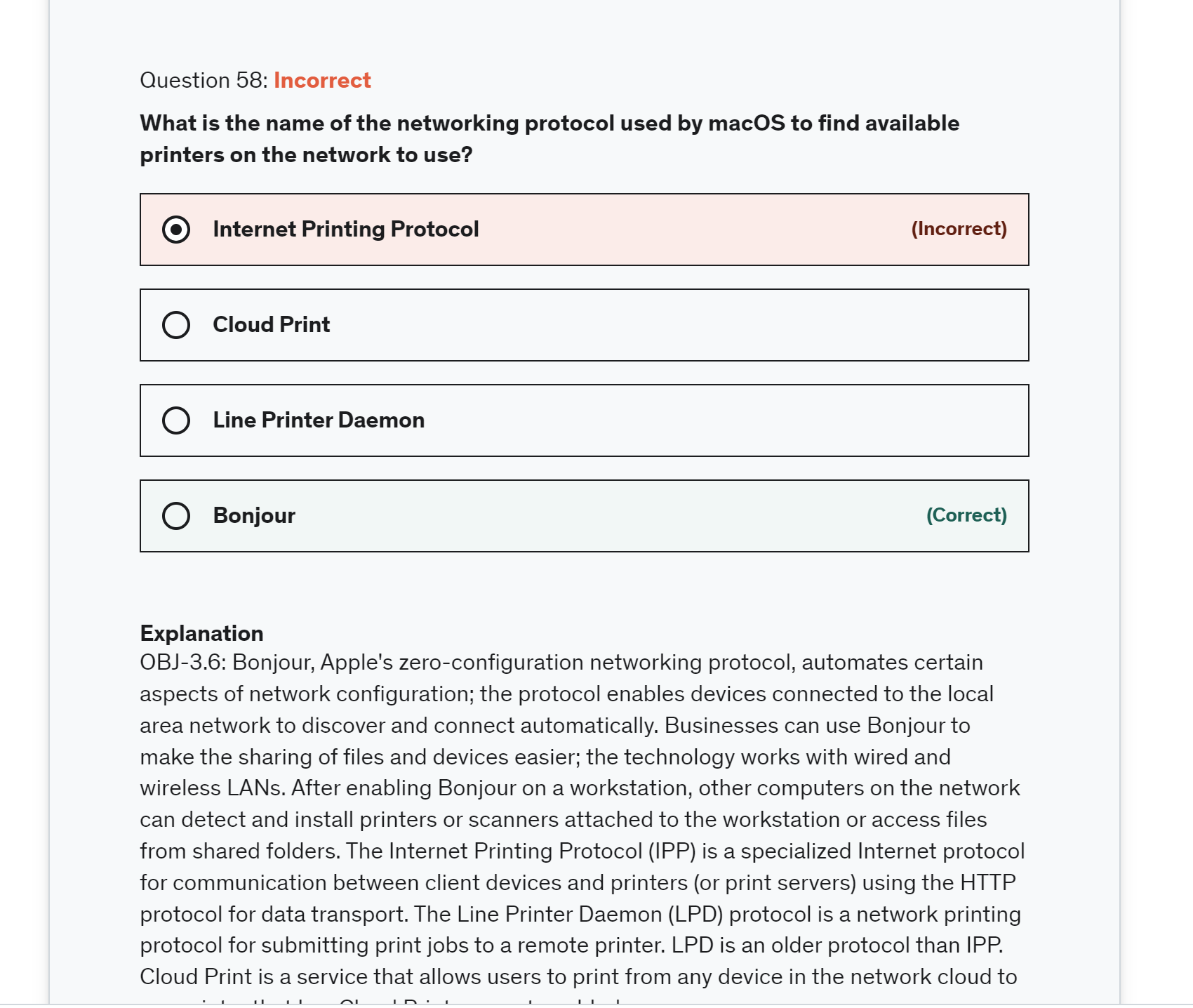 Solved Question 58: Incorrect What is the name of the | Chegg.com