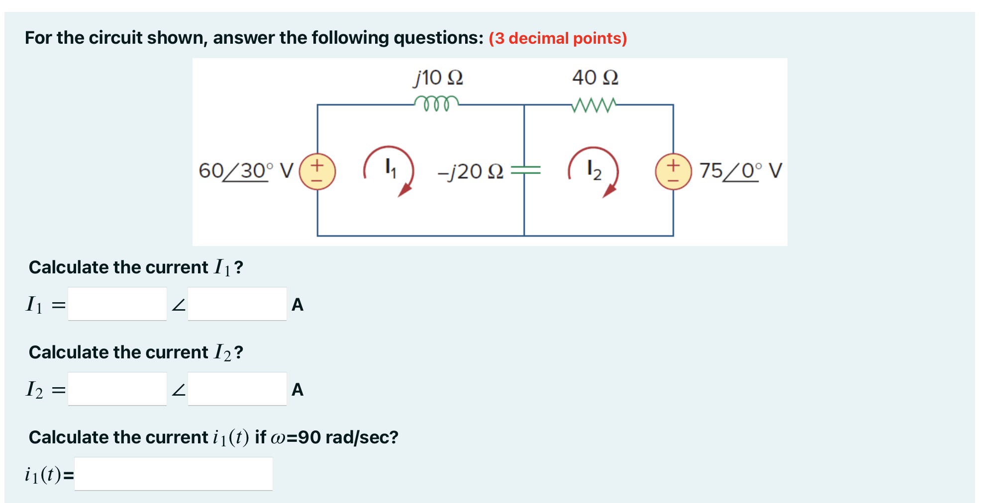 Solved For the circuit shown, answer the following | Chegg.com