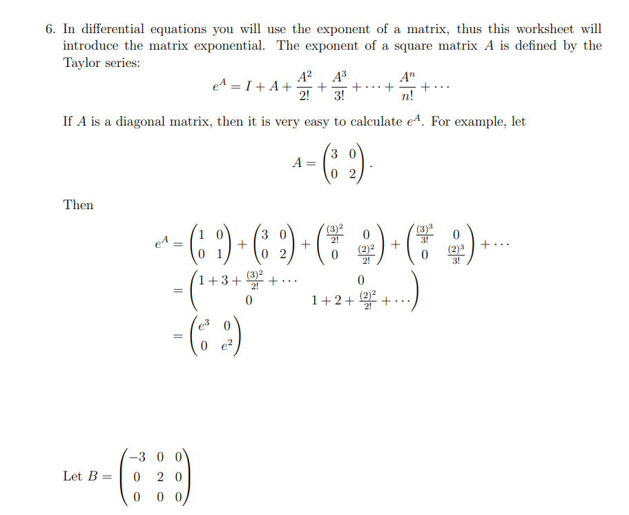Solved 6. In differential equations you will use the | Chegg.com