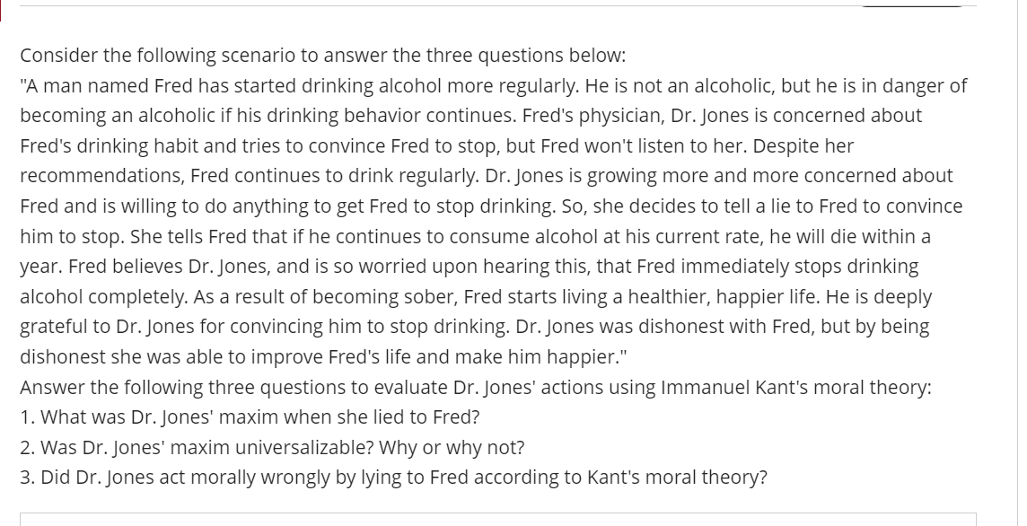Solved Consider the following scenario to answer the three | Chegg.com