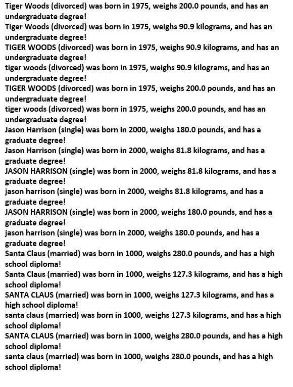 Solved Java Lab: Create a class called Person that has | Chegg.com