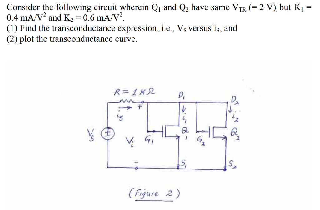 Solved Consider the following circuit wherein Q1 and Q2 have | Chegg.com
