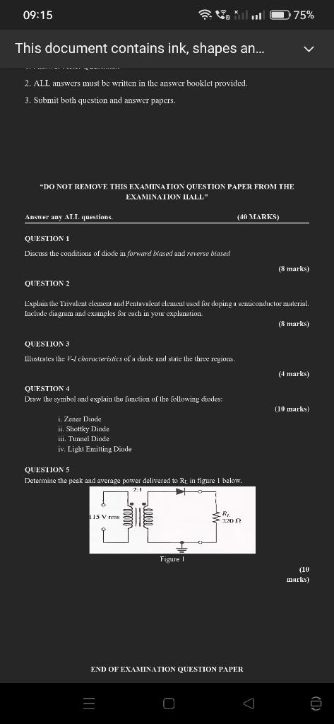 Solved 2. ALL answers must be written in the answer booklet | Chegg.com
