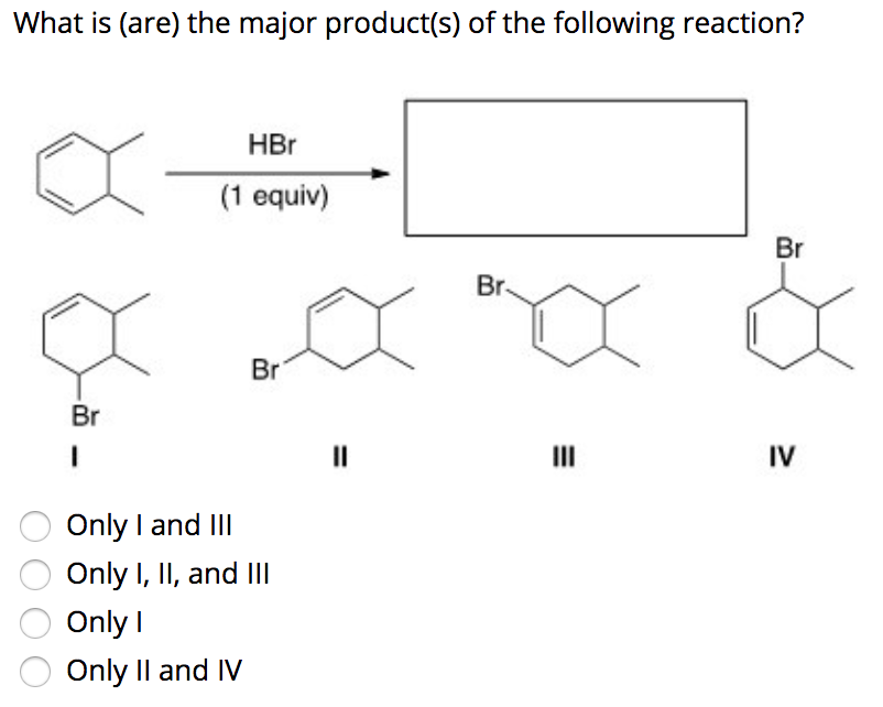 Solved What is (are) the major product(s) of the following | Chegg.com