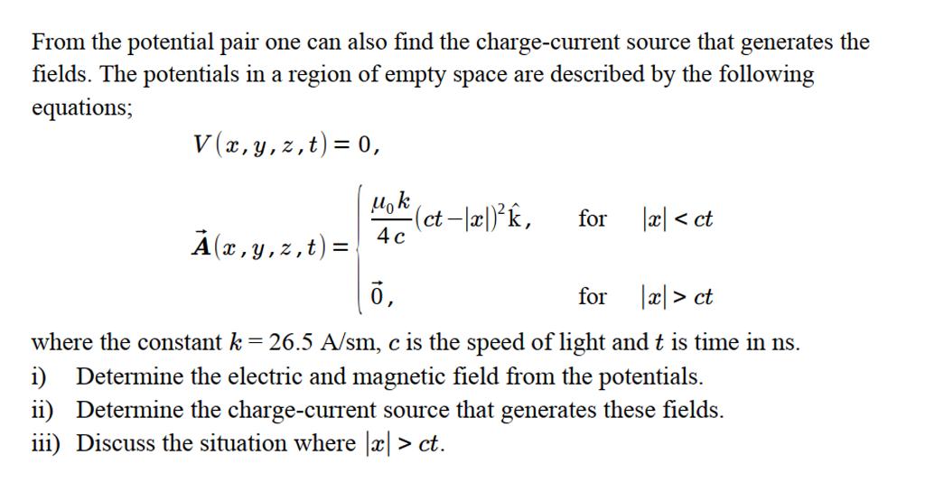 Solved From the potential pair one can also find the | Chegg.com