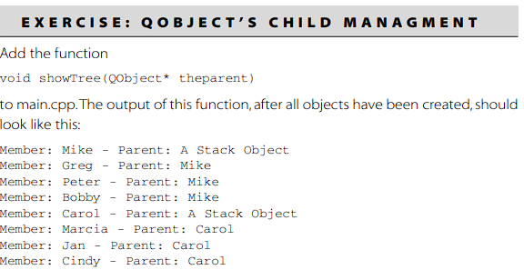 Solved Add the function void showTree (Qobject* theparent) | Chegg.com