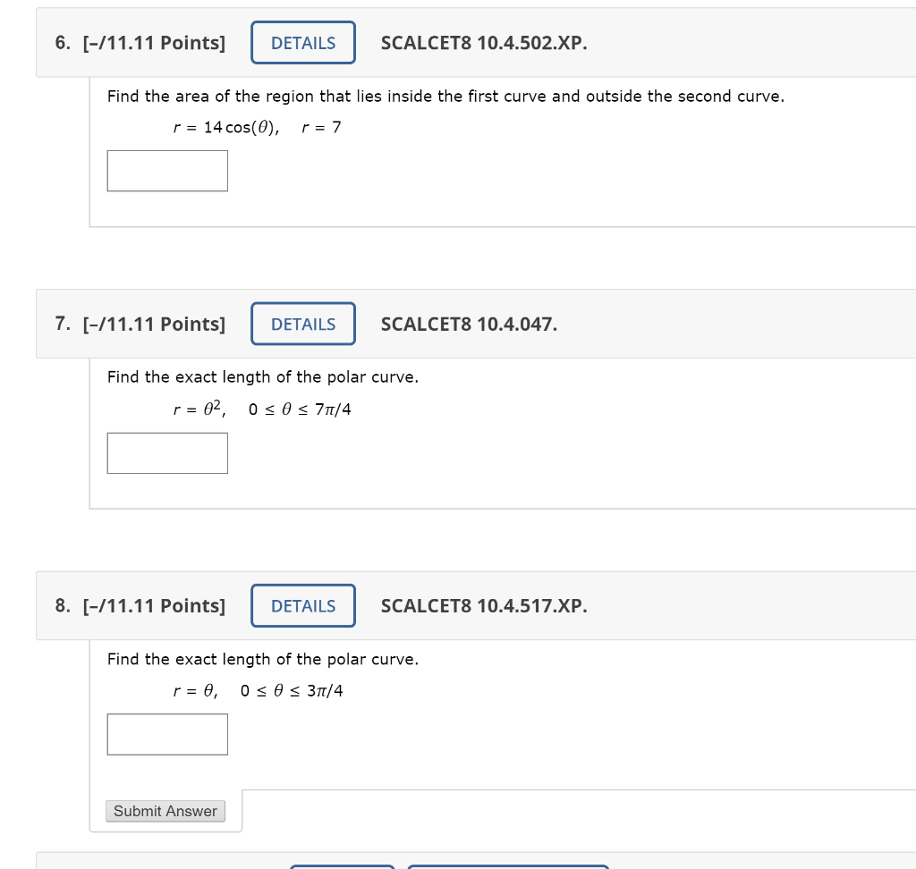 Solved 6 [ 11 11 Points] Details Scalcet8 10 4 502 Xp