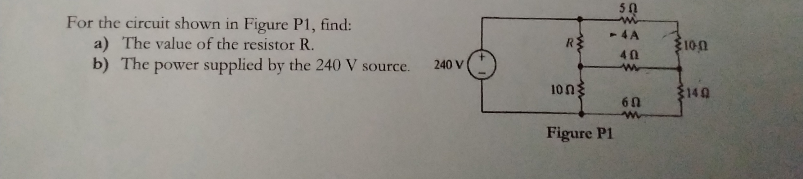 Solved For the circuit shown in Figure P1, find: a) The | Chegg.com