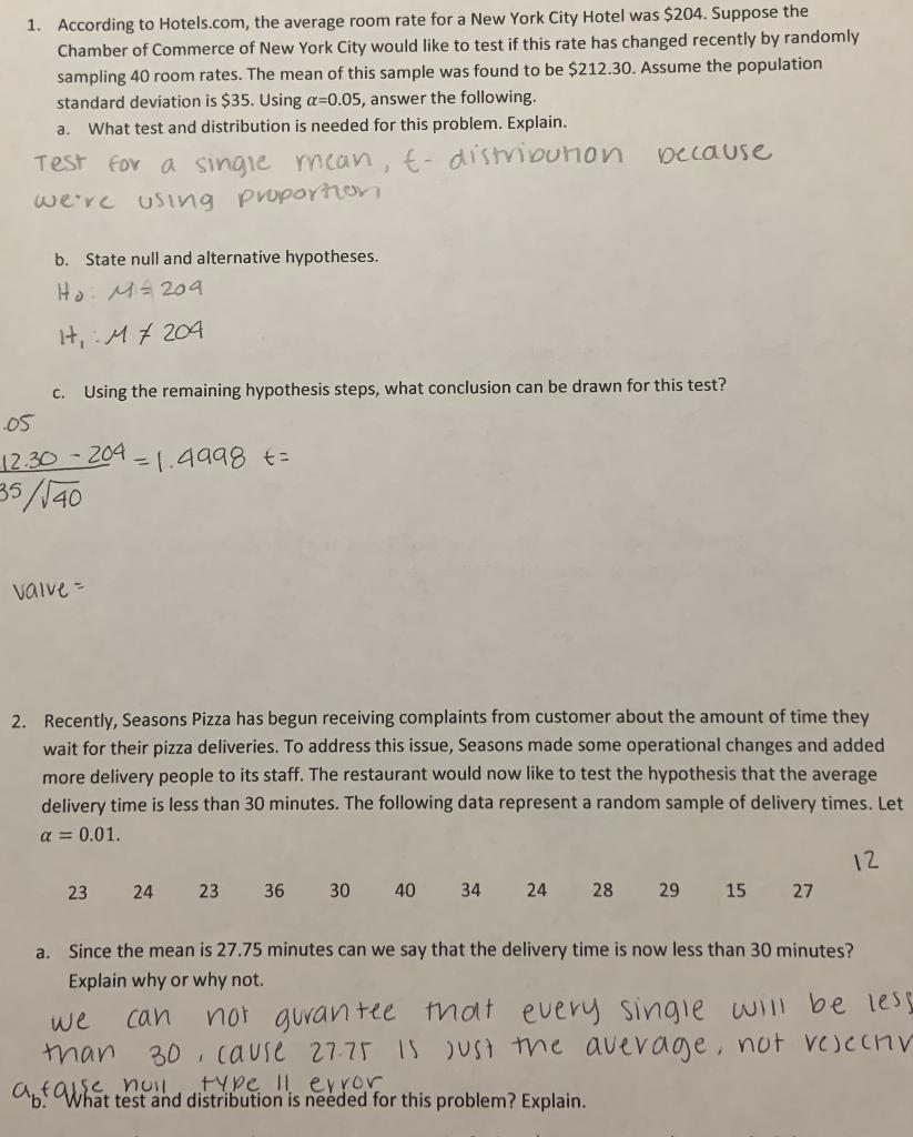 Solved 1. According to Hotels.com, the average room rate for | Chegg.com