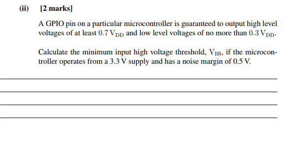 Solved A GPIO pin on a particular microcontroller is | Chegg.com