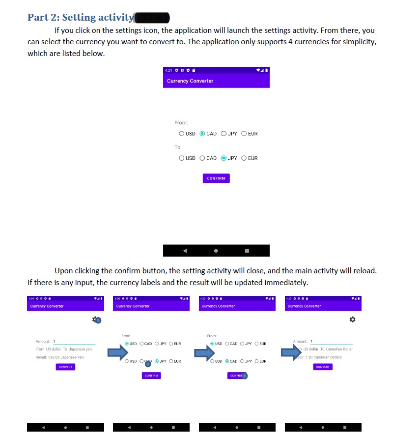 Solved Write an Android application “ Currency Converter” | Chegg.com