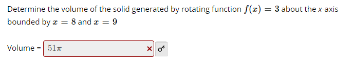 Solved Determine the volume of the solid generated by | Chegg.com