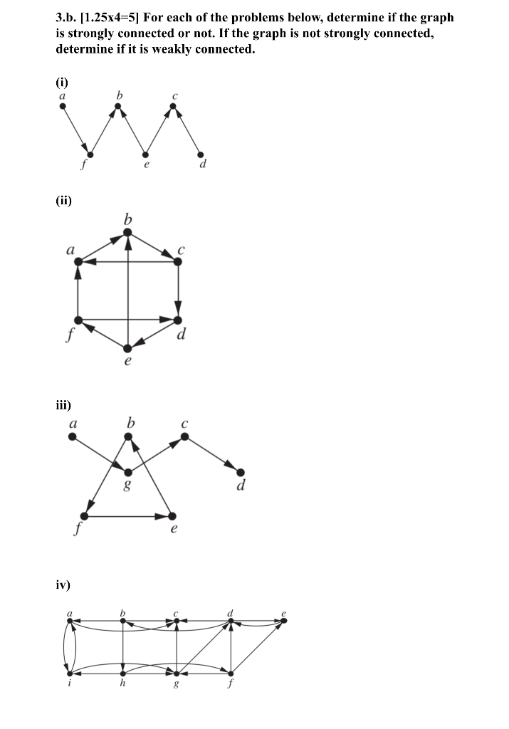 Solved 3.b. [1.25x4=5] For each of the problems below, | Chegg.com