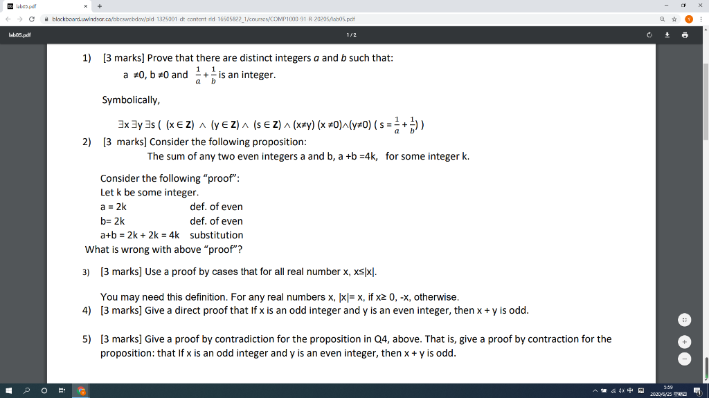 Solved laboso! - blackboard.uwindsor.ca/bbcswebdav/aid | Chegg.com