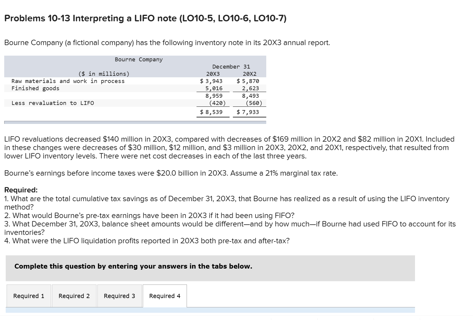 Solved Problems 10-13 ﻿Interpreting a LIFO note (LO10-5, | Chegg.com