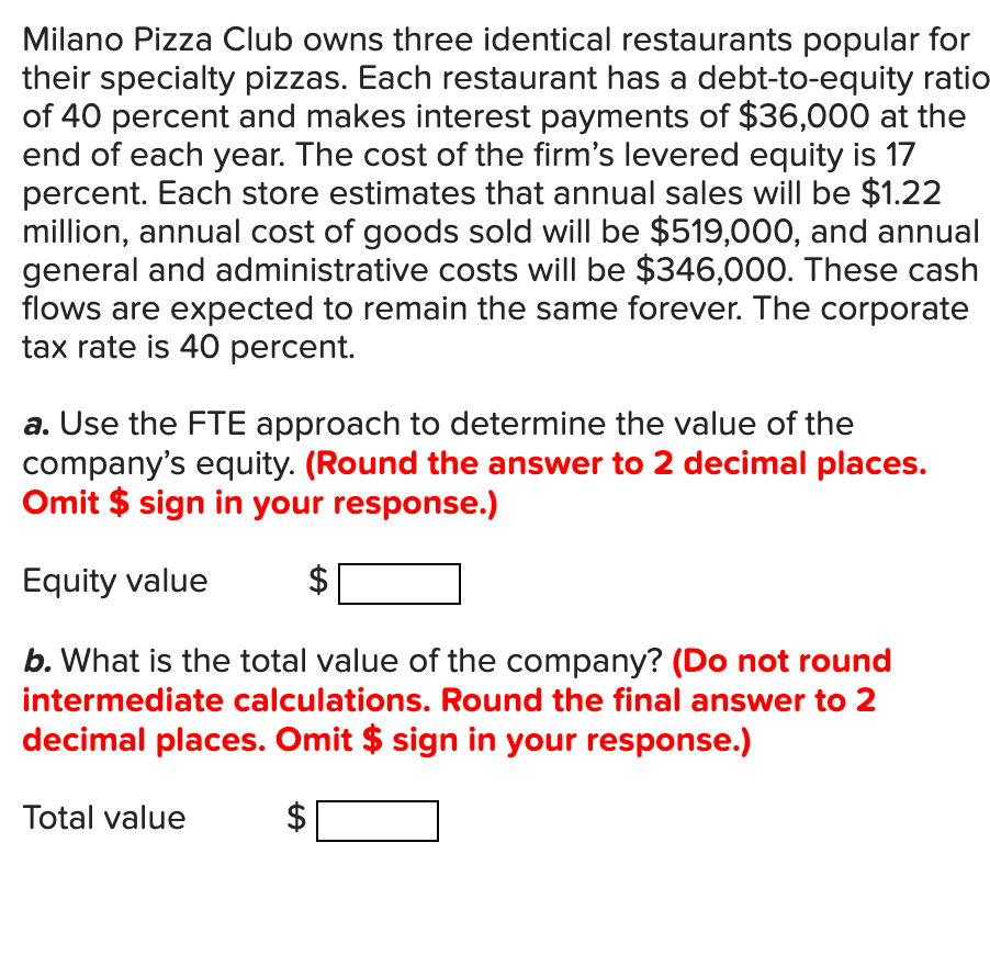 Solved Milano Pizza Club owns three identical restaurants | Chegg.com Solved Milano Pizza Club owns three identical restaurants | Chegg.com