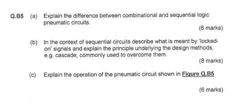Solved Q.B5 (a) Explain the difference between combinational | Chegg.com
