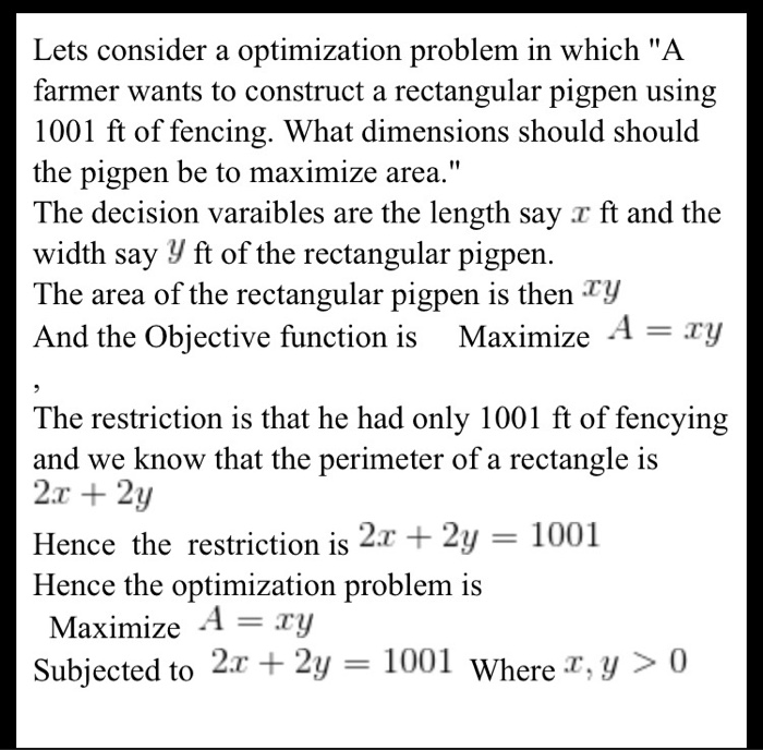Solved Solve and present the optimal solution of the | Chegg.com