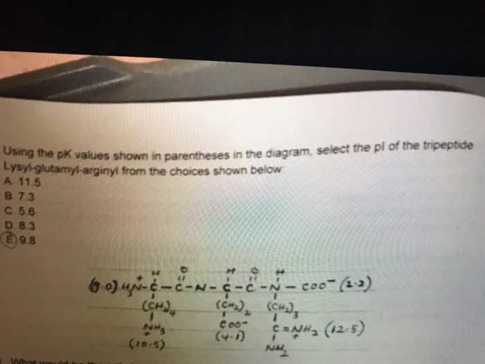 Solved pK values shown in parentheses in the diagram, select | Chegg.com