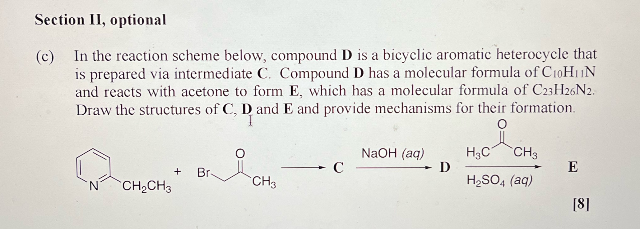 Solved In the reaction scheme below, compound D is a | Chegg.com