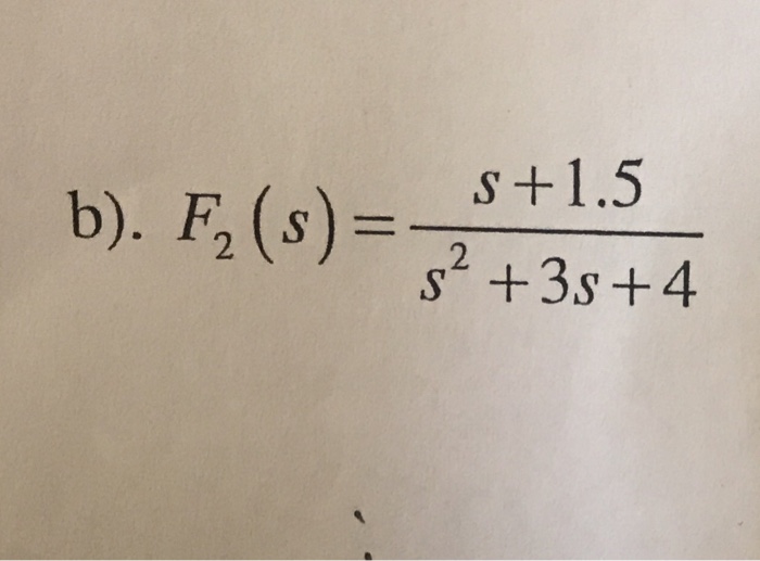 Solved (10 points) Find the inverse Laplace transforms of | Chegg.com