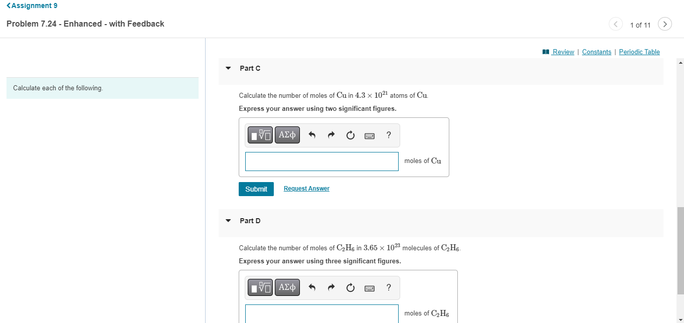 Solved Assignment 9 Problem 7.24 - Enhanced - with Feedback | Chegg.com