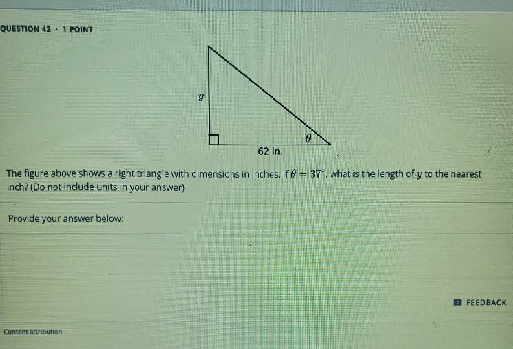 Solved QUESTION 42 - 1 POINT The figure above shows a right | Chegg.com