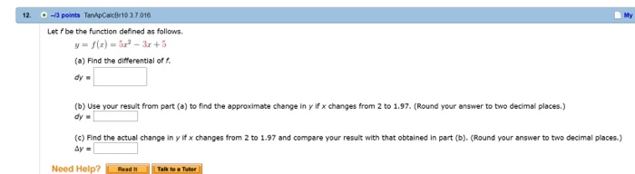 Solved Let f be the function defined as follows. Y = f(x) = | Chegg.com