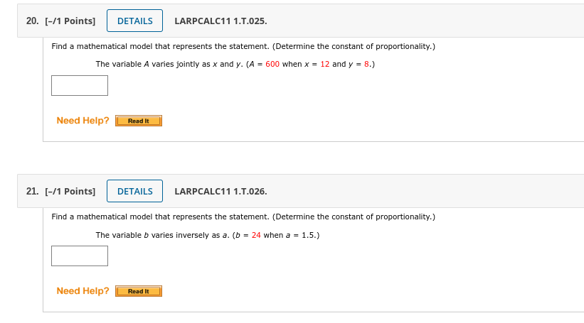 Solved 20. [-/1 Points] DETAILS LARPCALC11 1.1.025. Find a | Chegg.com