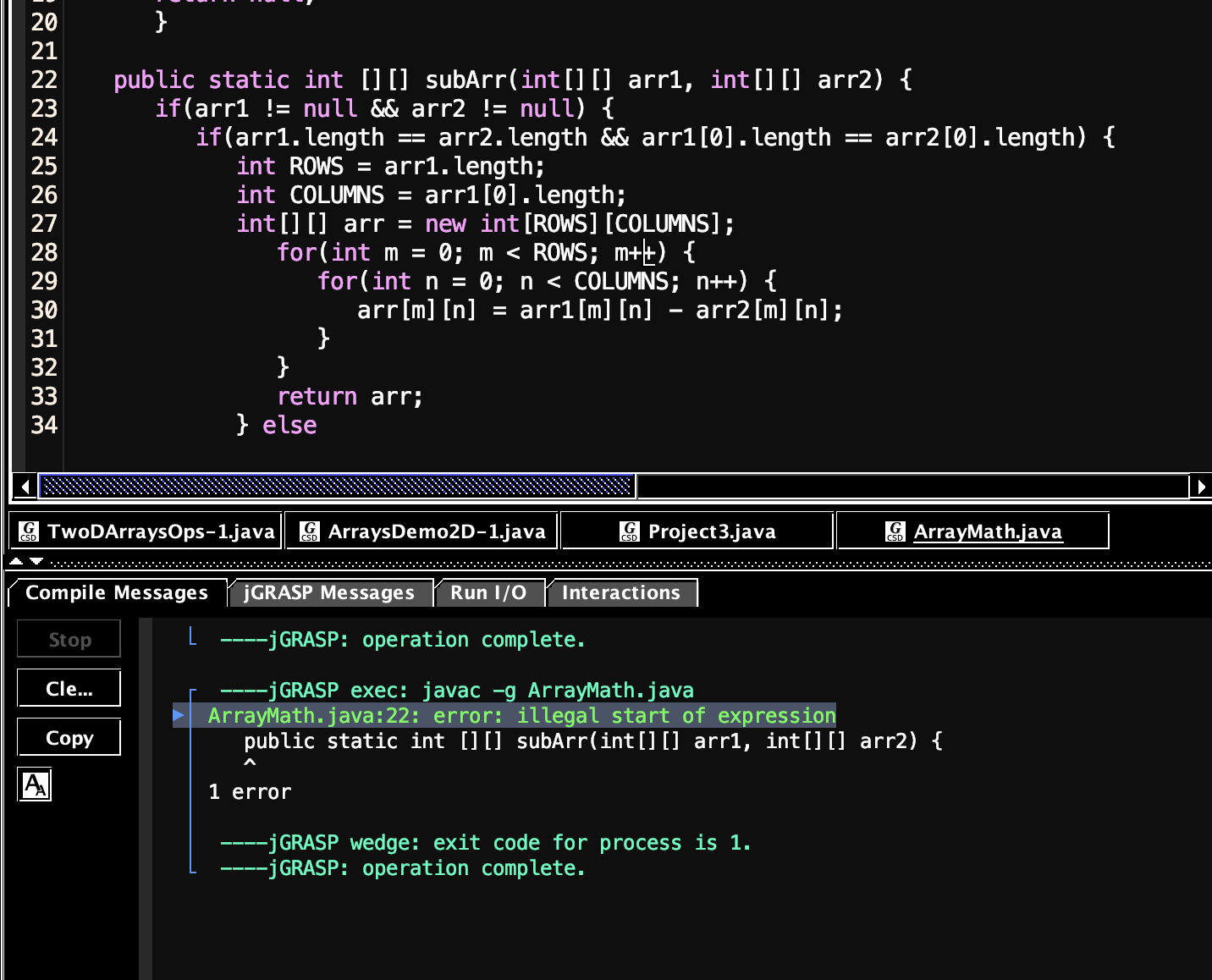 Solved My code won't compile here. What did I do wrong? | Chegg.com Solved My code won't compile here. What did I do wrong? | Chegg.com
