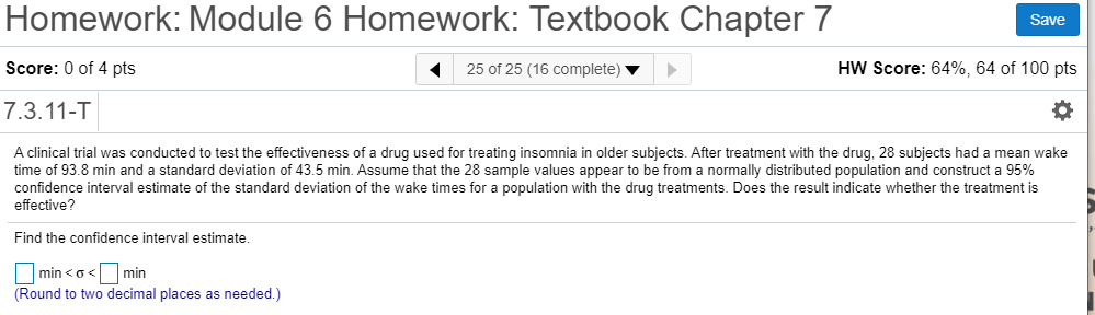 Solved Homework Module 6 Homework Textbook Chapter 7 Save