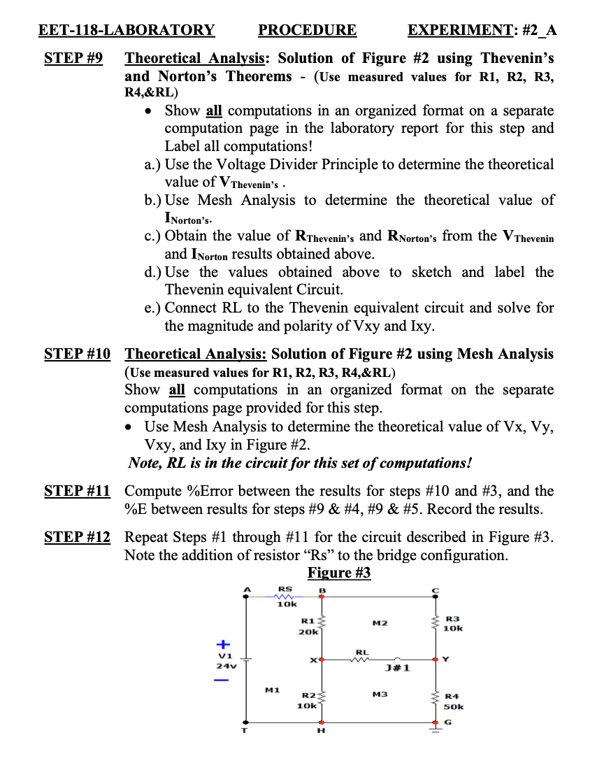 EET-118-LABORATORY PROCEDURE EXPERIMENT: \#2_A PART B | Chegg.com