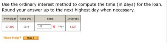 Solved Use the ordinary interest method to compute the time | Chegg.com