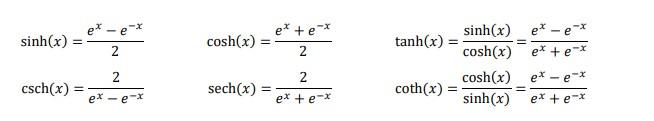 Solved et-e-* sinh(x) = 2 cosh(x) = e* + e-* 2 tanh(x) = = | Chegg.com