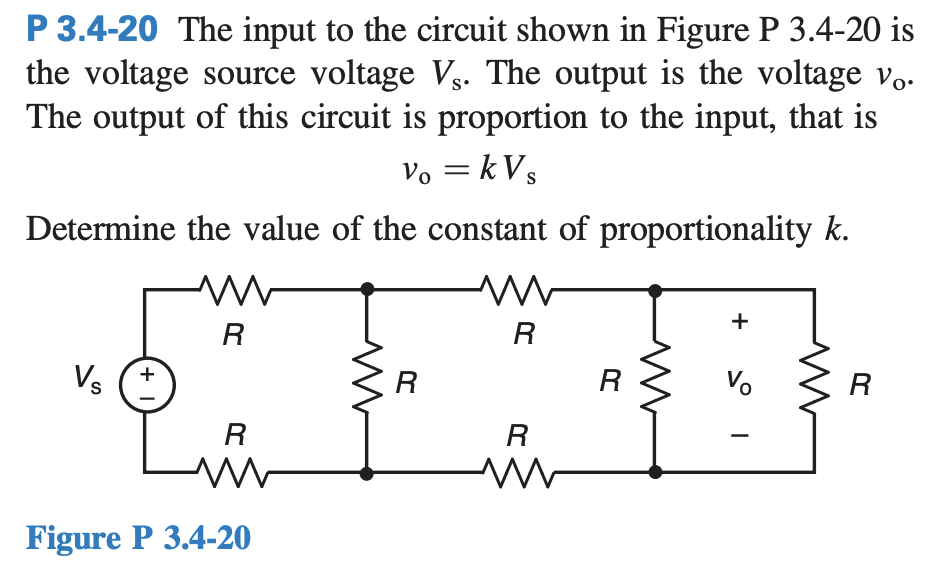 Solved P 3.4-20 The input to the circuit shown in Figure P | Chegg.com