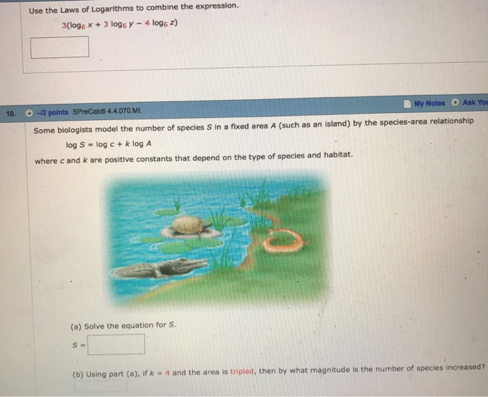 Solved Use the Laws of Logarithms to combine the expression. | Chegg.com