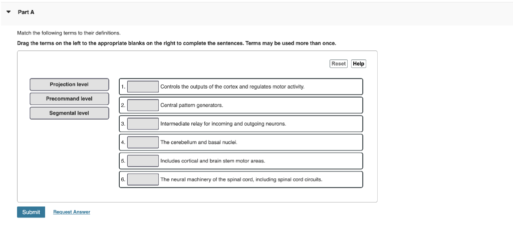 Solved Match the following terms to their definitions. Drag | Chegg.com