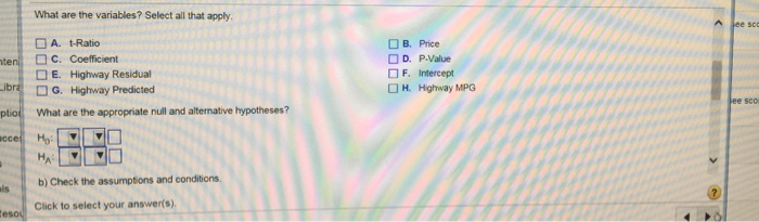 A sample of 84 cars from an online information | Chegg.com