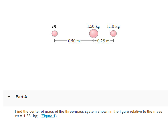 Solved Find the center of mass of the three-mass system | Chegg.com